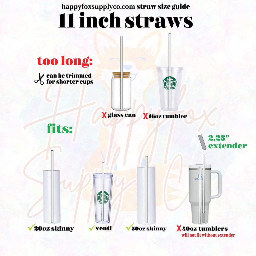 10"or 11" Blood Spatter Straws + Color Change Option – Happyfox Supply Co