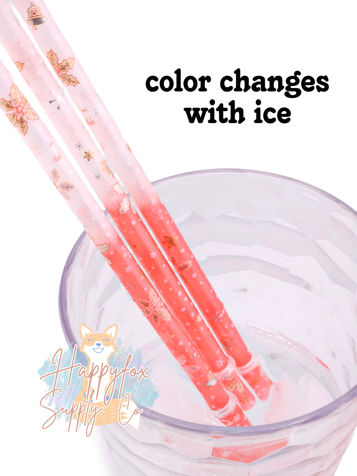 10" Pink Winter Straws + Color Change Option – Happyfox Supply Co