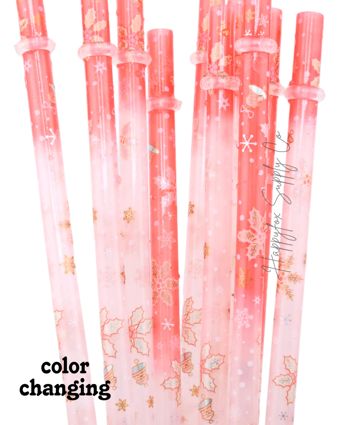 10" Pink Winter Straws + Color Change Option – Happyfox Supply Co