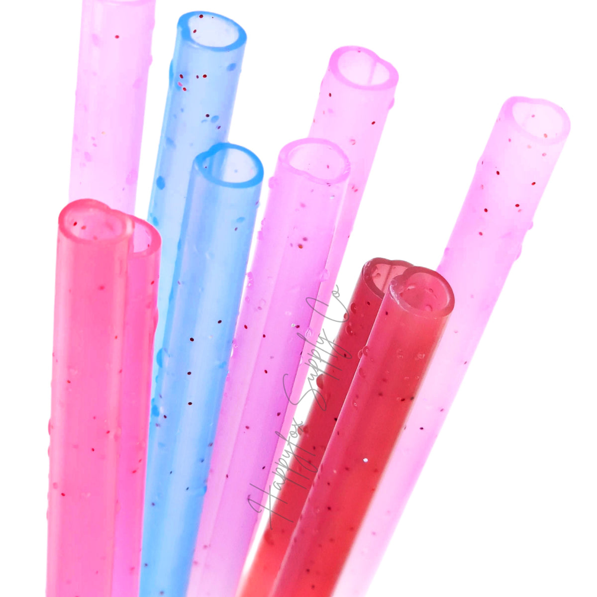 12" Heart Shaped Glitter Straws Color Changing – Happyfox Supply Co