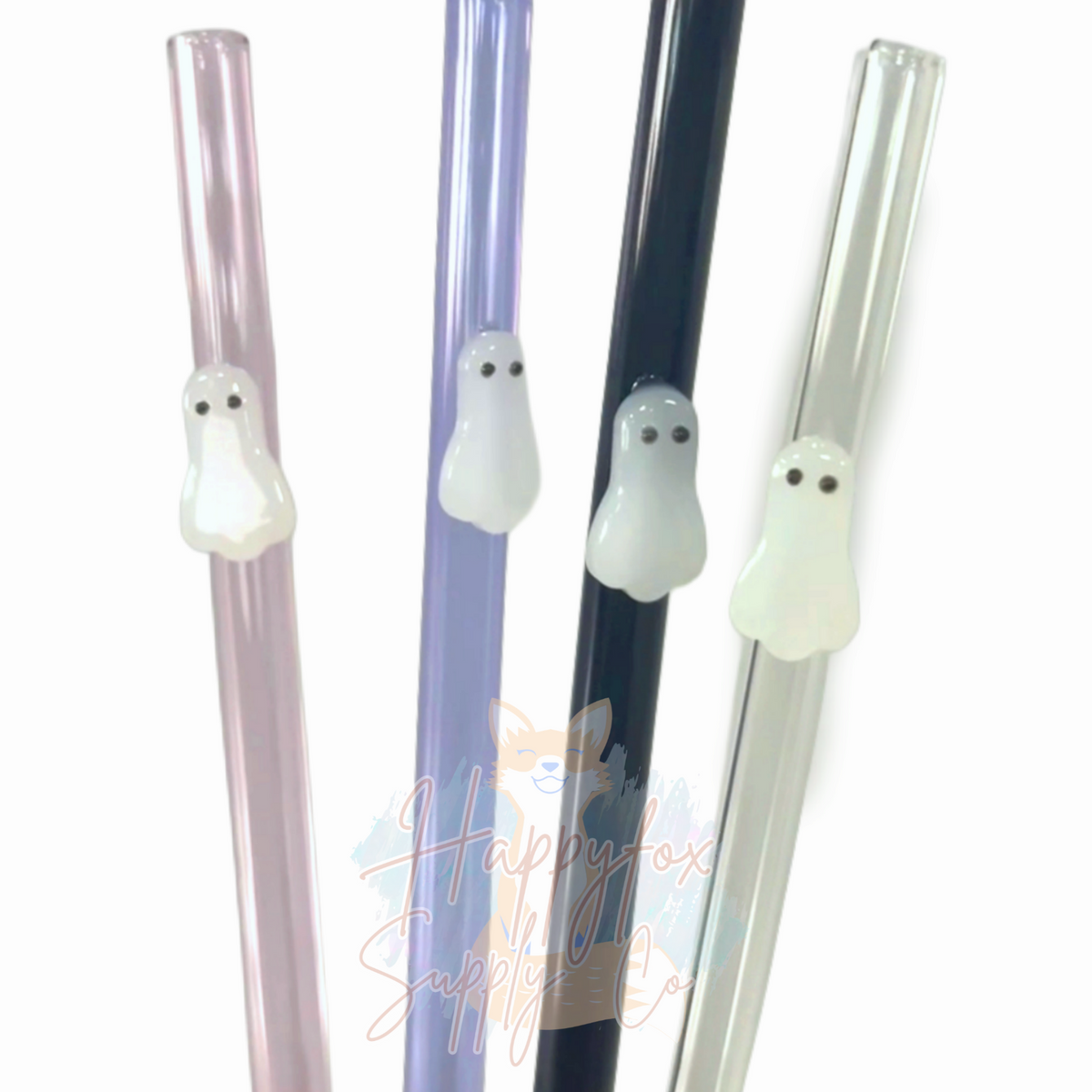 9" Ghosts Glass Straw – Happyfox Supply Co