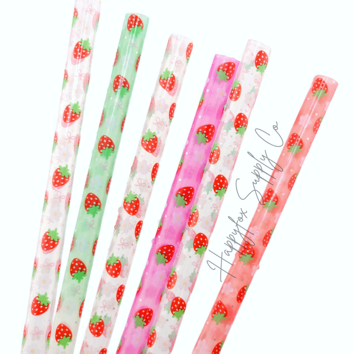 12" Strawberry Coquette Straws – Happyfox Supply Co