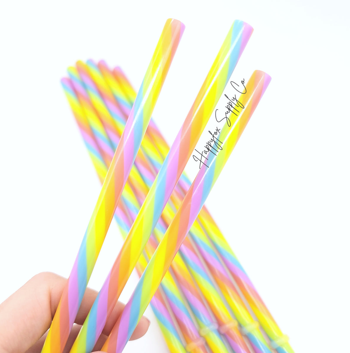 10" Rainbow Straws – Happyfox Supply Co