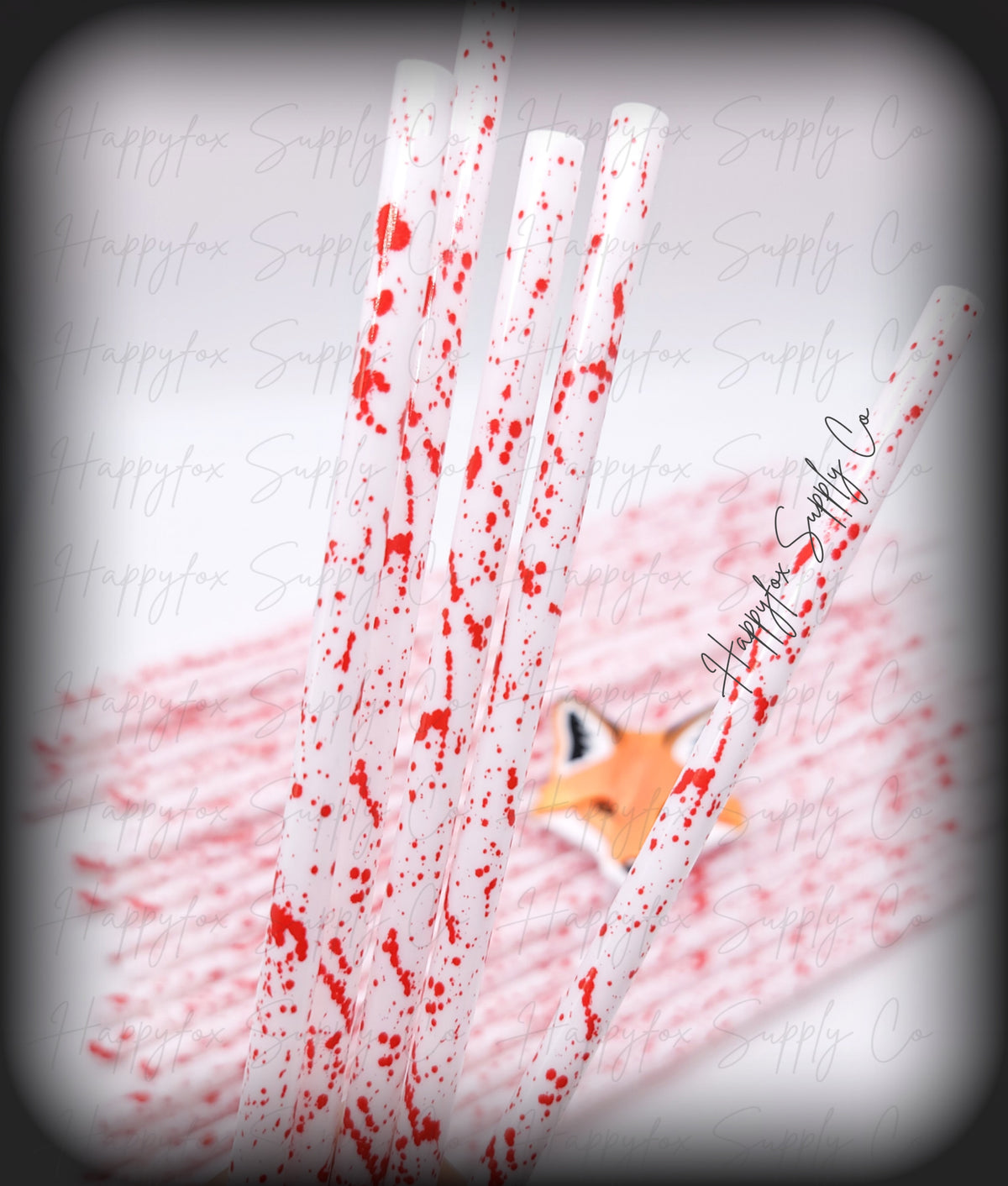 10"or 11" Blood Spatter Straws + Color Change Option – Happyfox Supply Co