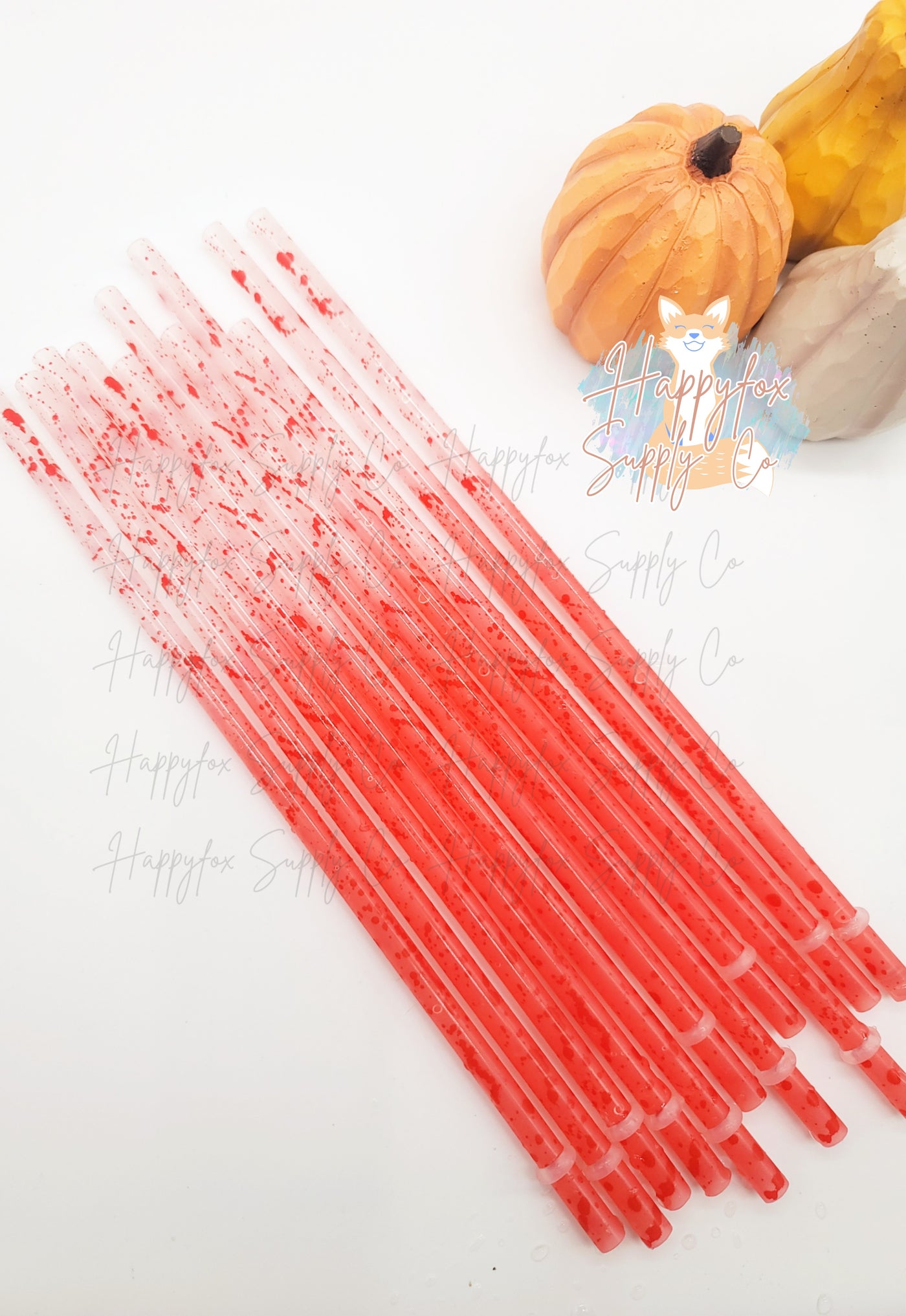 10"or 11" Blood Spatter Straws + Color Change Option – Happyfox Supply Co
