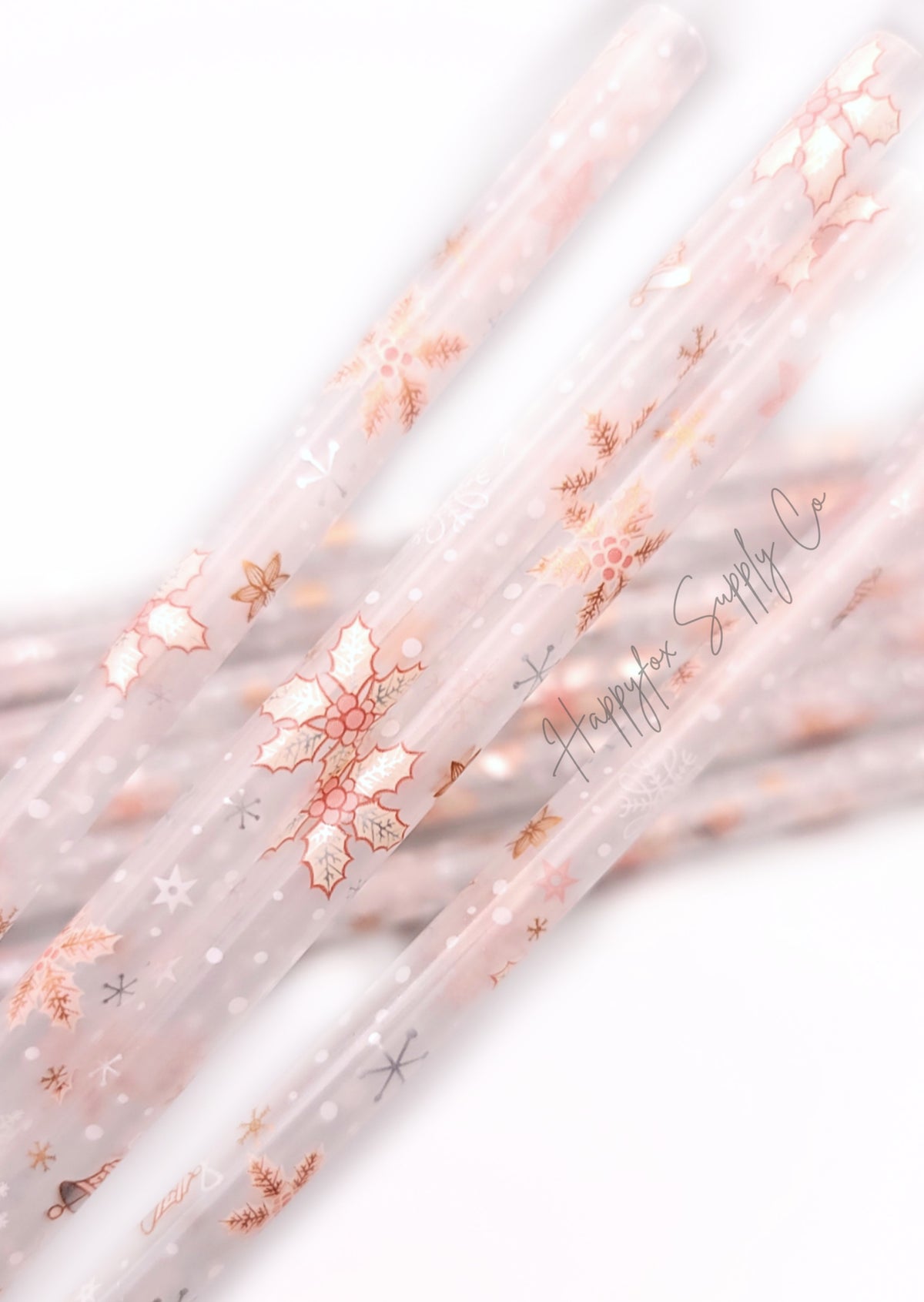 10" Pink Winter Straws + Color Change Option – Happyfox Supply Co