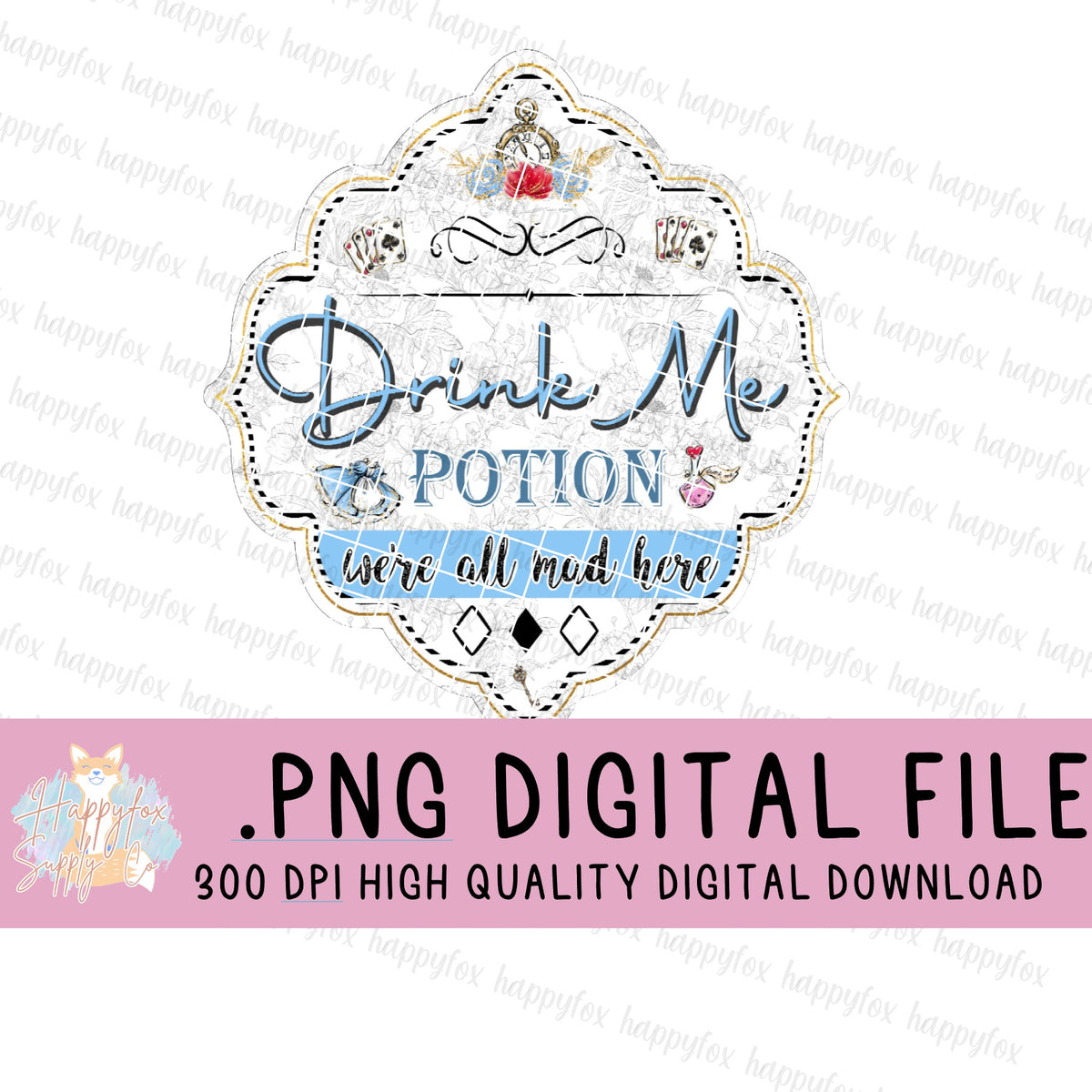 Drink Me Potion Label Digital Download .PNG – Happyfox Supply Co