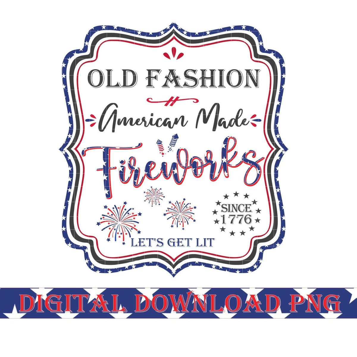 Fireworks Label PNG Decal Digital Download – Happyfox Supply Co